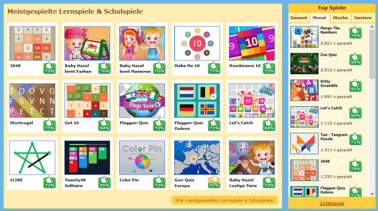 SpielAffe – Kostenlose Lernspiele aus verschiedenen Kategorien ...